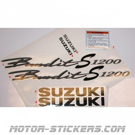 Suzuki GSF 1200S Bandit '95-2000 stickers