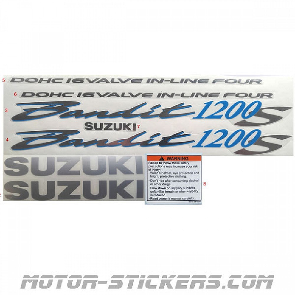 Suzuki GSF 1200S Bandit '01-2002 decals