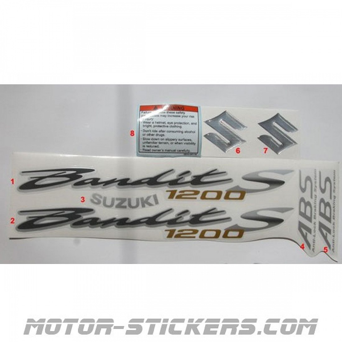 Suzuki GSF 1200S Bandit 2006 decals