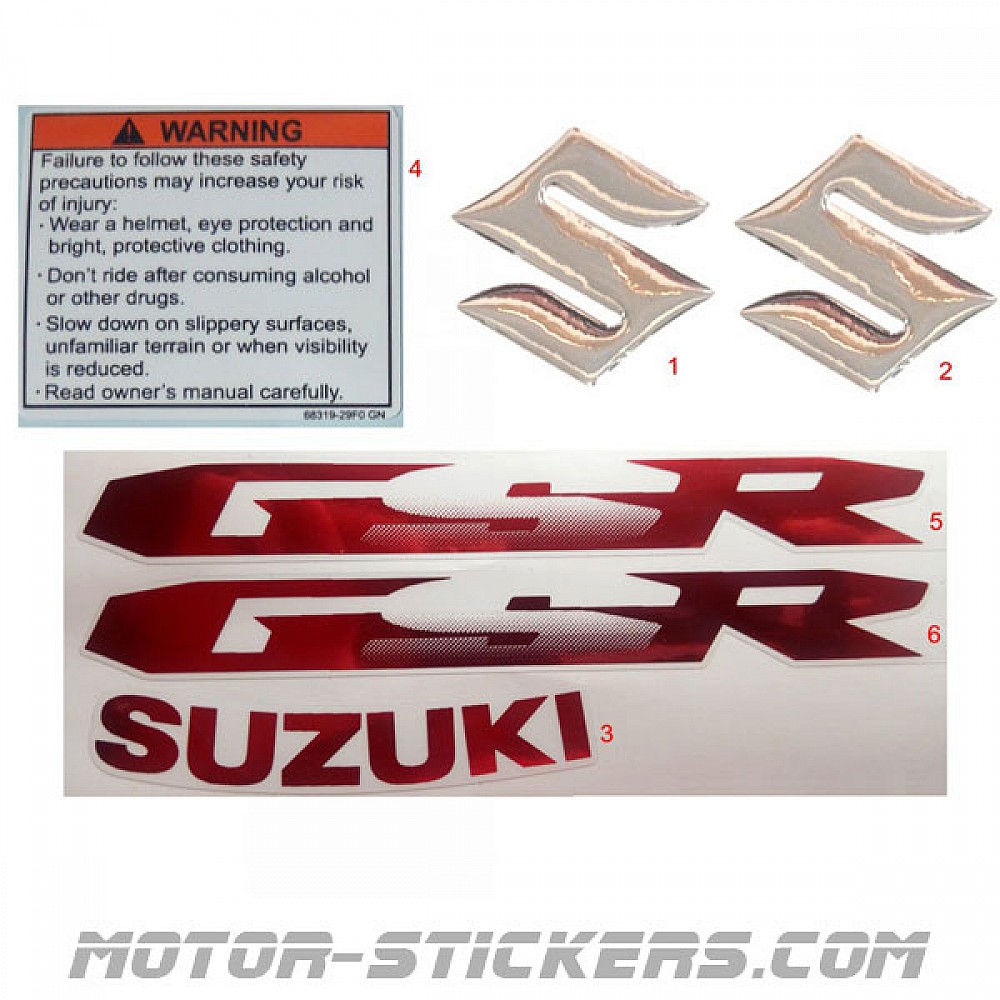 Suzuki GSR 600 2008 decals