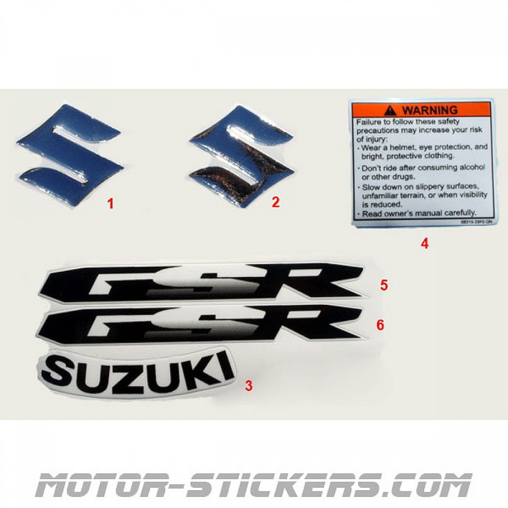 Suzuki GSR 600 2008 decals