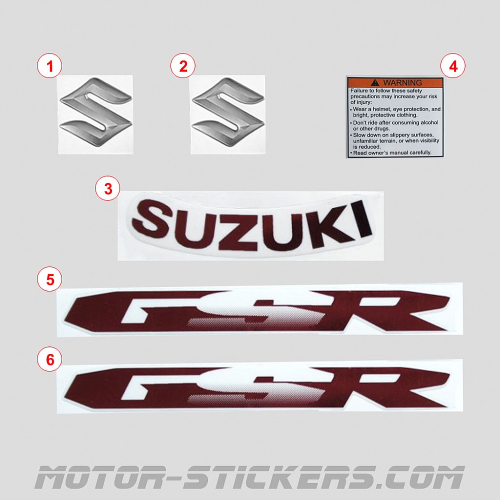 Suzuki GSR 600 2007 decals