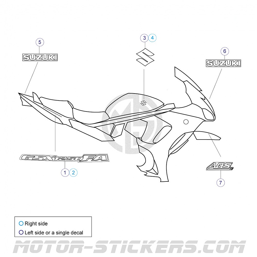 Suzuki GSX 1250FA 2014 decals