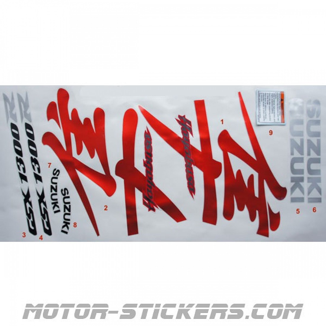 Suzuki GSX 1300R Hayabusa 1999 decals