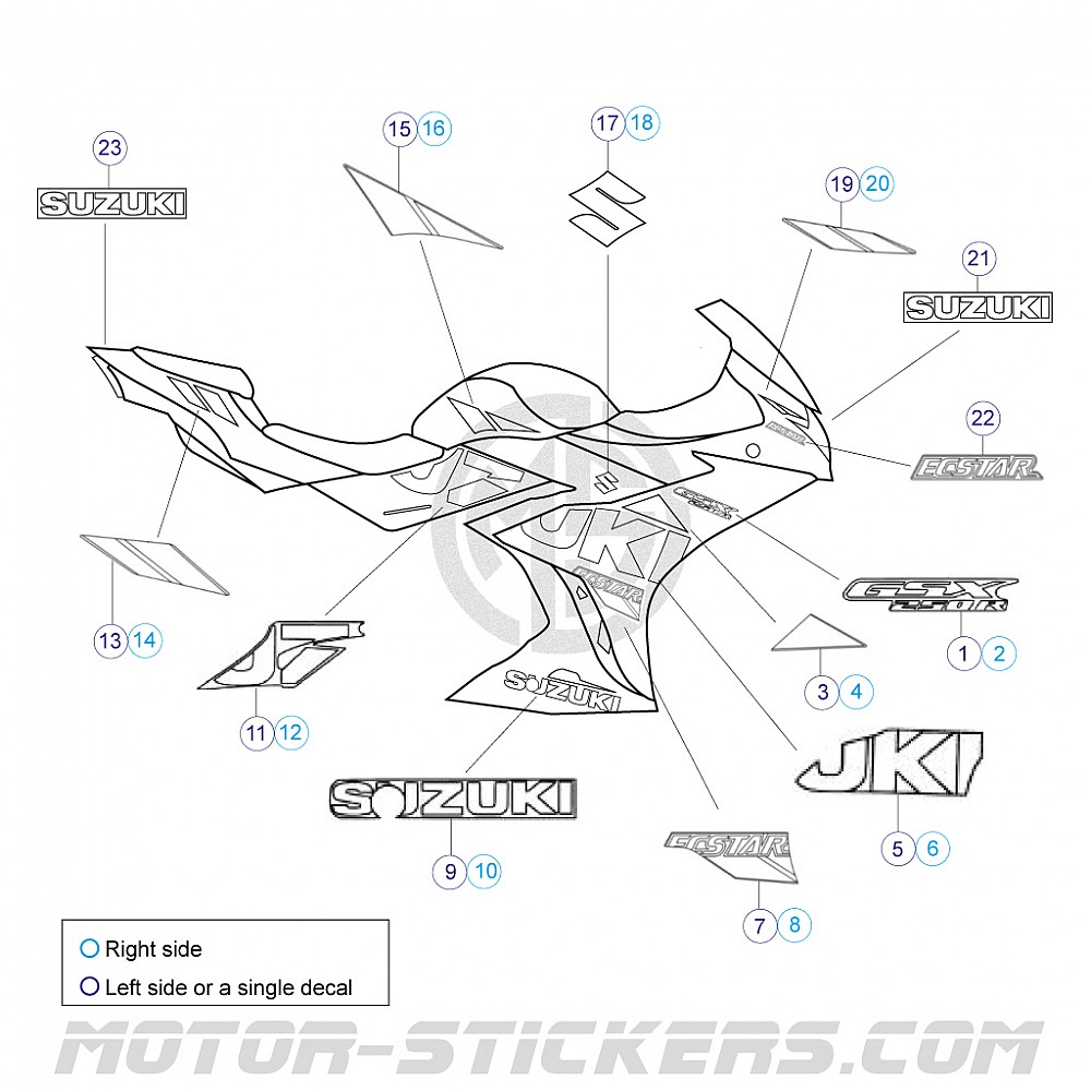 Suzuki GSX 250R 2020 decals