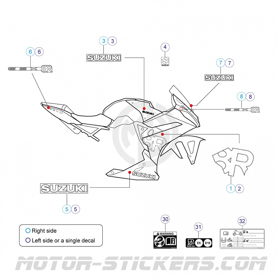 Suzuki GSX 8R 2024 stickers