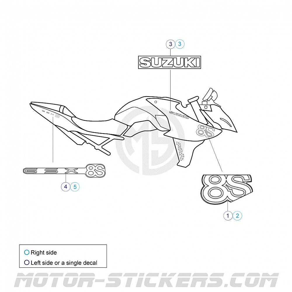 Suzuki GSX 8S 2024 decals