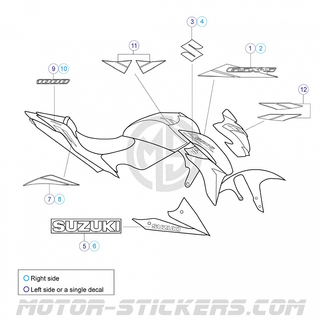 Suzuki GSX-S 1000 2020 decals
