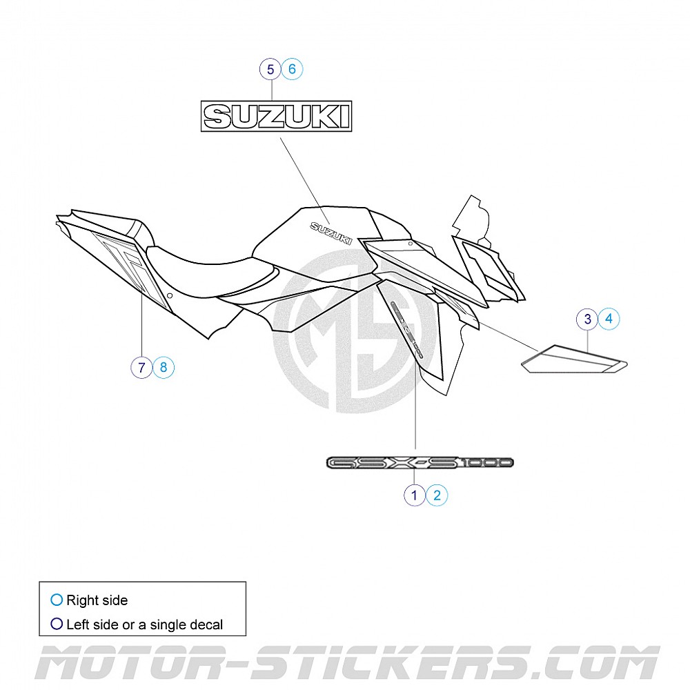 Suzuki GSX-S 1000 2022 stickers