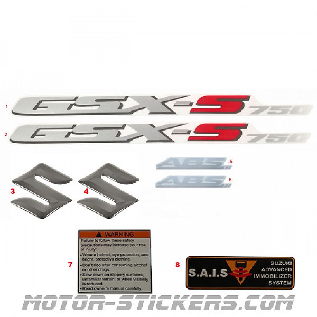 Suzuki GSX-S 750 '17-2018 decals