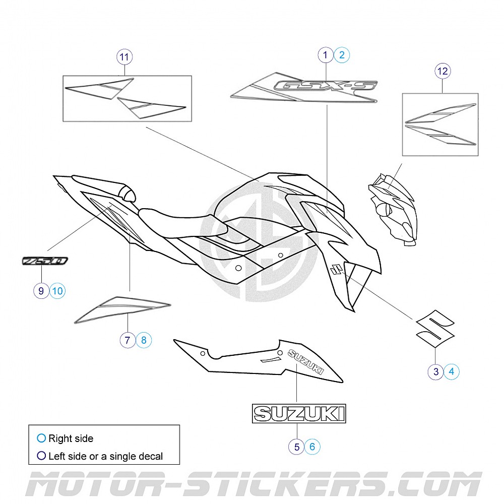 Suzuki GSX-S 750 2020 decals