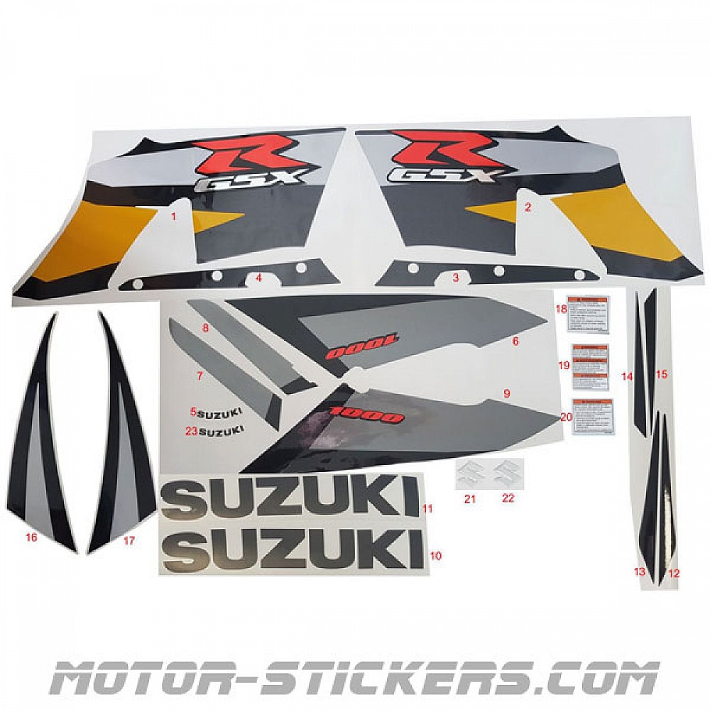 Suzuki GSX-R 1000 2004 decals