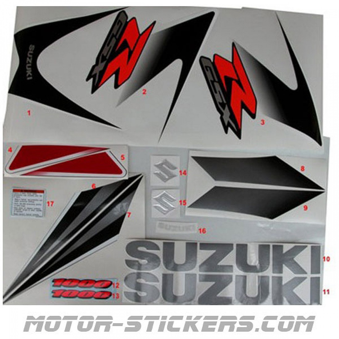Suzuki GSX-R 1000 2006 stickers