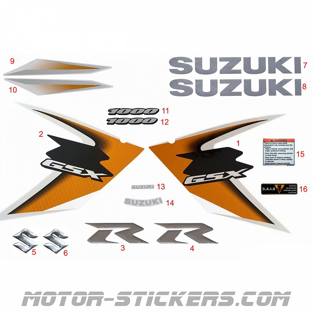Suzuki GSX-R 1000 2008 decals