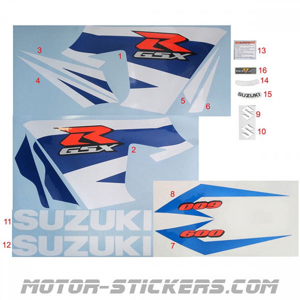 Suzuki GSX-R 600 2004 decals