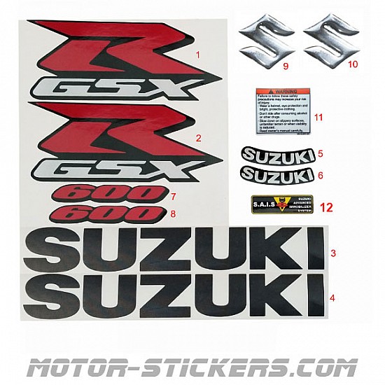 Suzuki GSX-R 600 2007 decals
