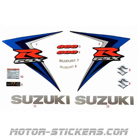 Suzuki GSX-R 600 2007 decals