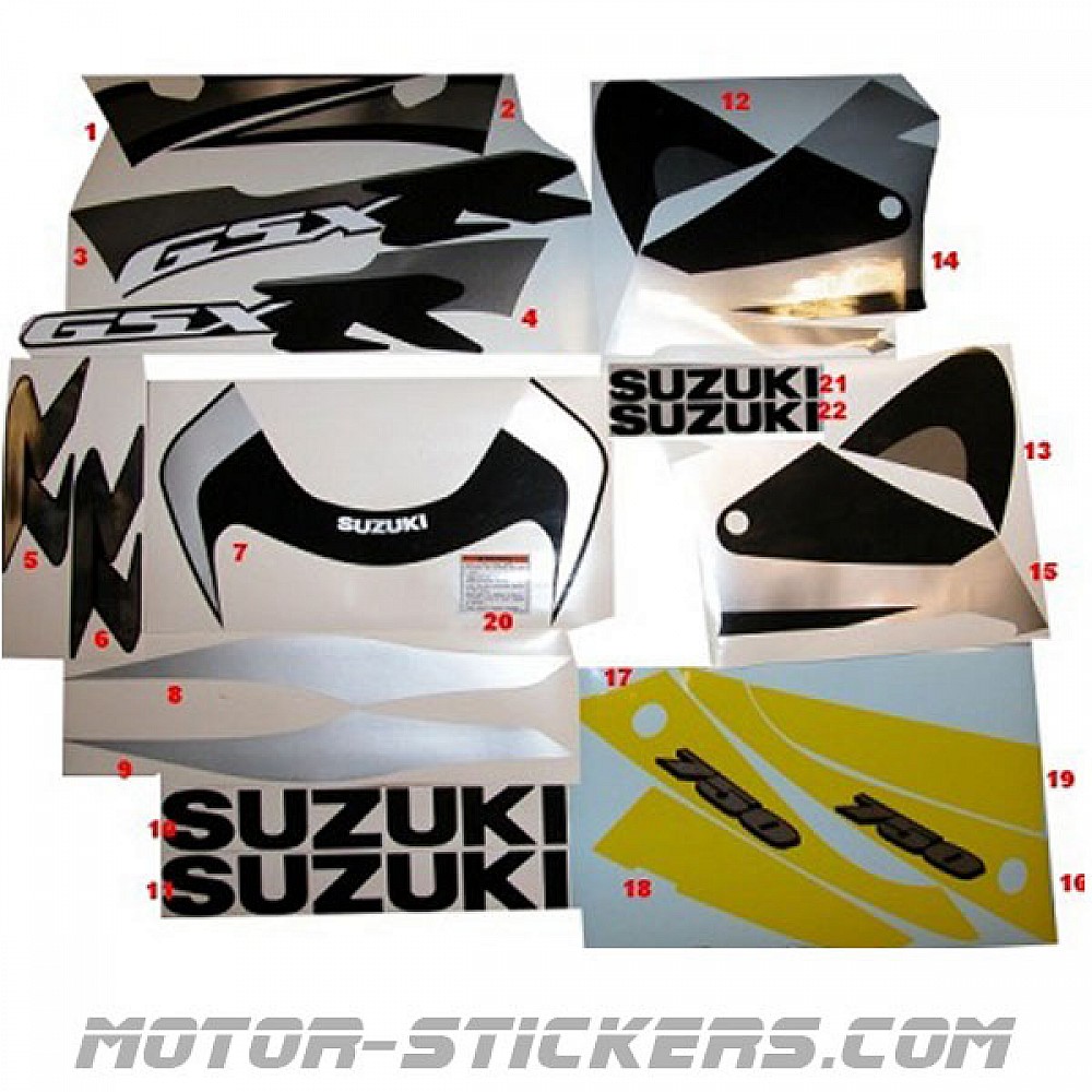 Suzuki GSX-R 750 2000 stickers