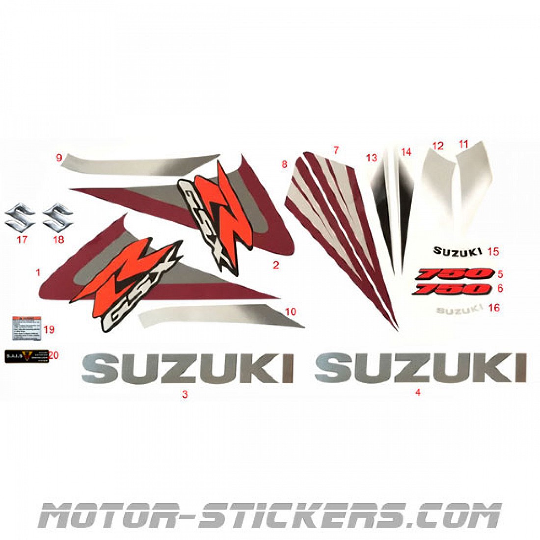 Suzuki GSX-R 750 2006 decals