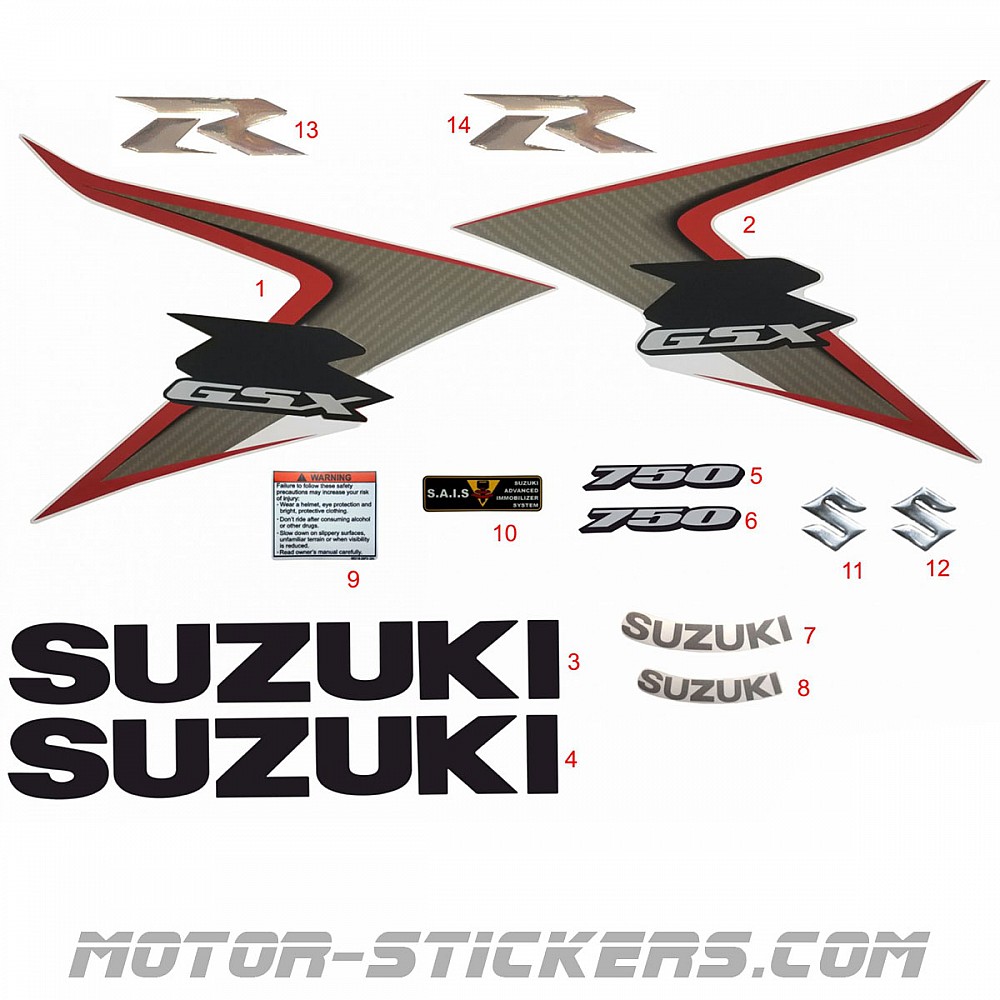 Suzuki GSX-R 750 2008 decals