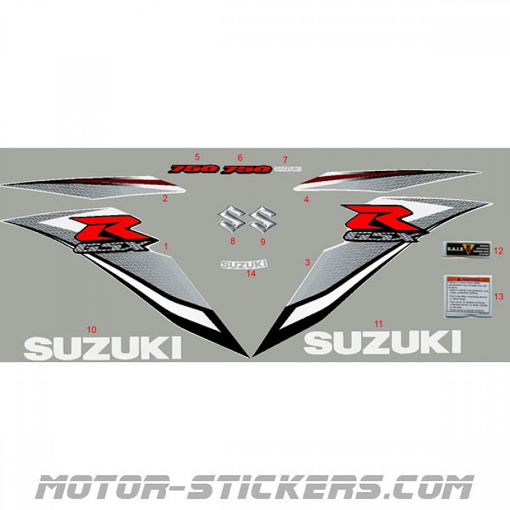 Suzuki GSX-R 750 2009 stickers