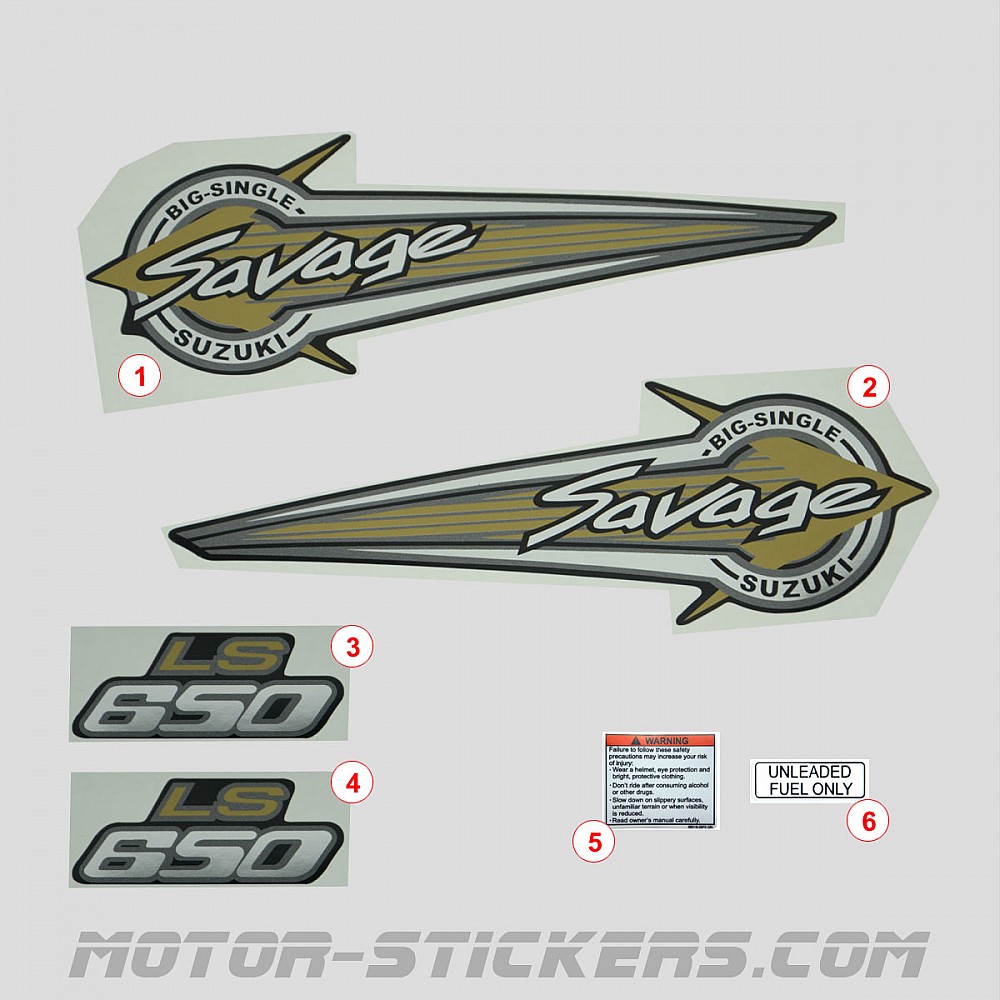 Suzuki LS 650 Savage 1996-1999 decals