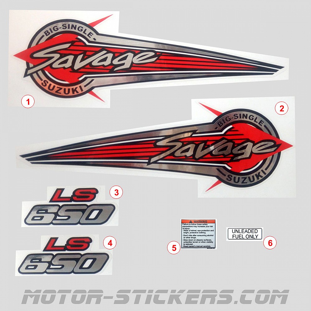 Suzuki LS 650 Savage 1996-1999 decals