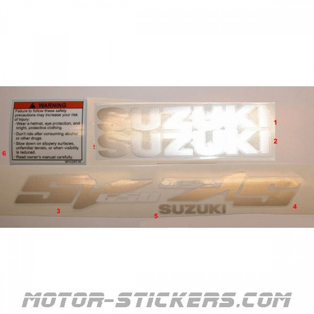 Suzuki SV 650 2003 decals