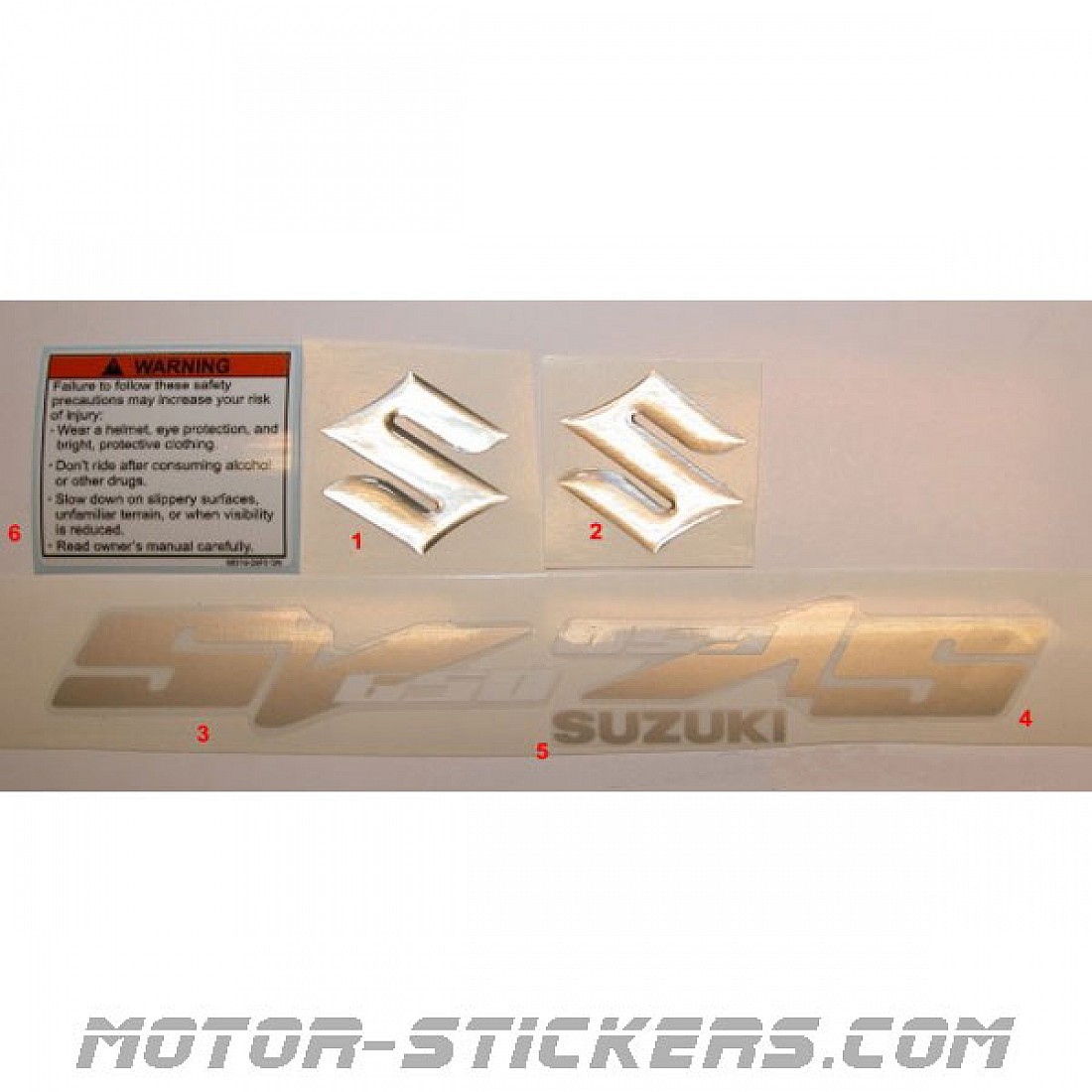 Suzuki SV 650 2006 decals