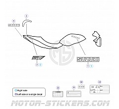 Suzuki SV 650 2020 decals