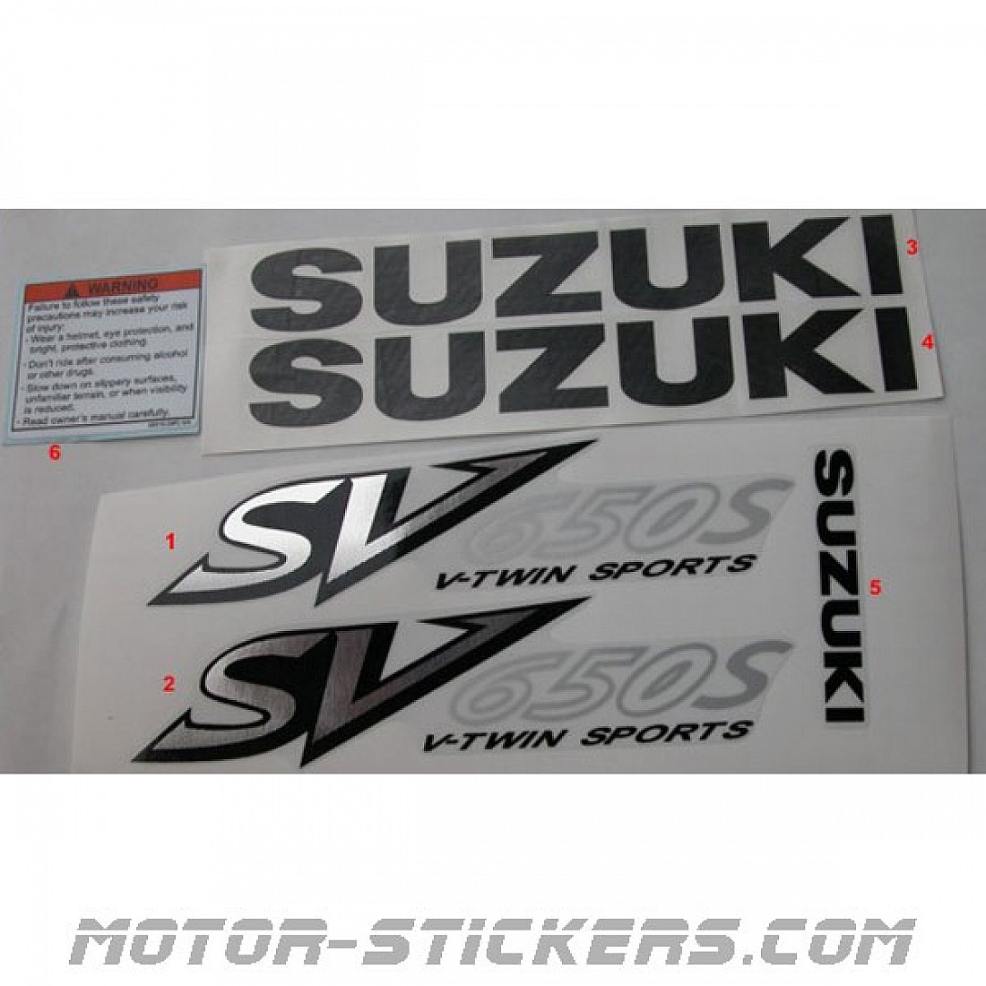 Suzuki SV 650S 2002 decals