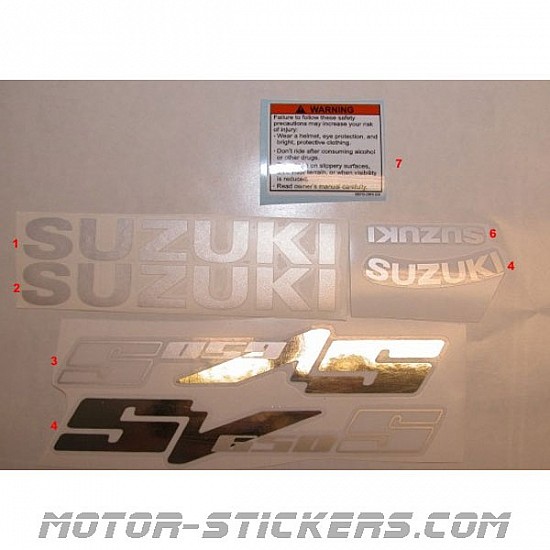 Suzuki SV 650S 2007 decals