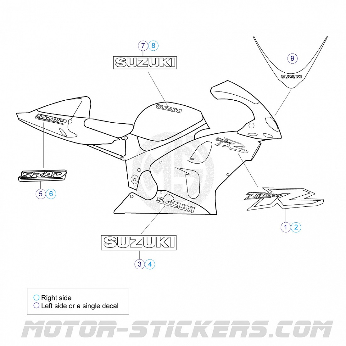 Suzuki TL 1000R 1999 decals