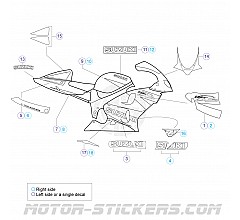 Suzuki TL 1000R 2002 decals