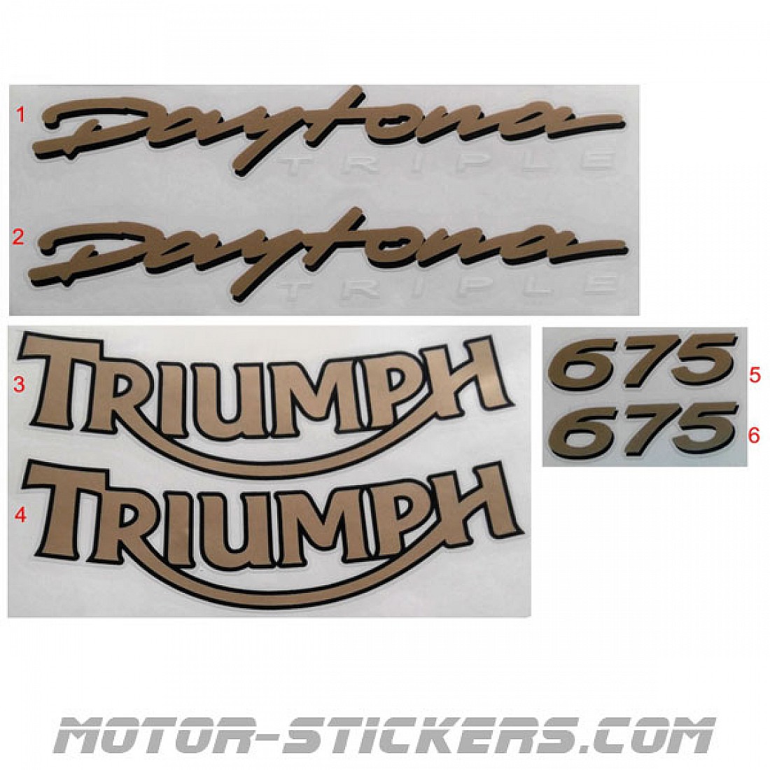Triumph Daytona 675 '06-2007 decals