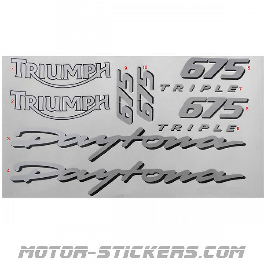 Triumph Daytona 675 '08-2009 decals