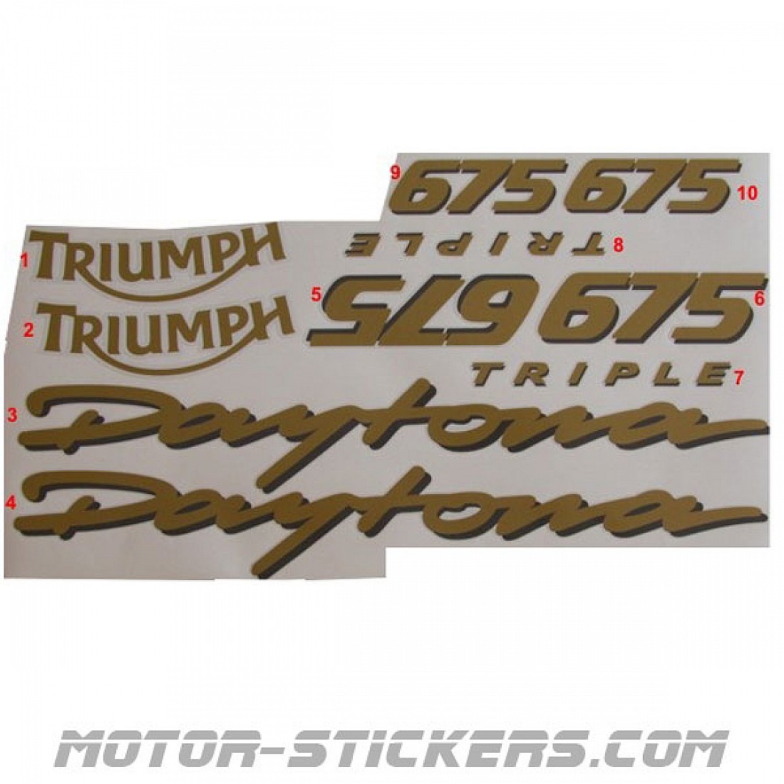 Triumph Daytona 675 '08-2009 decals