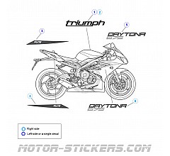 Triumph Daytona 675 2014 decals