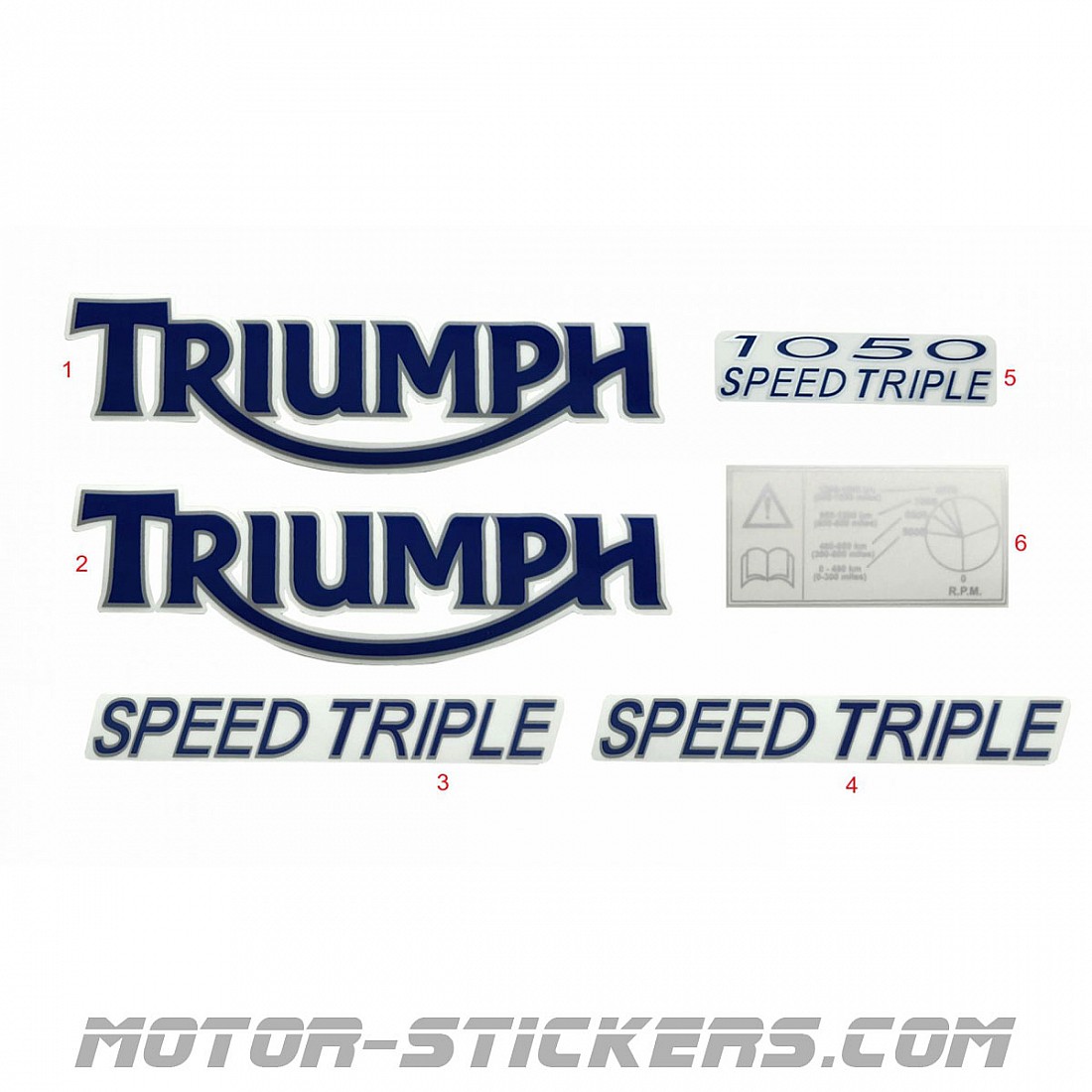 Triumph Speed Triple '06-2010 decals