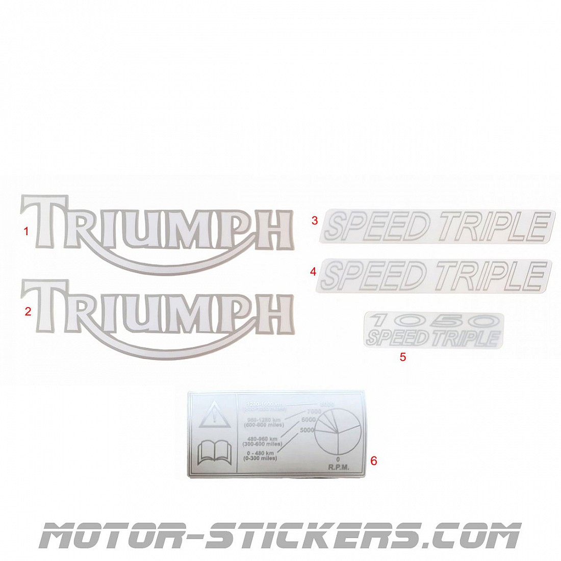 Triumph Speed Triple '06-2010 decals