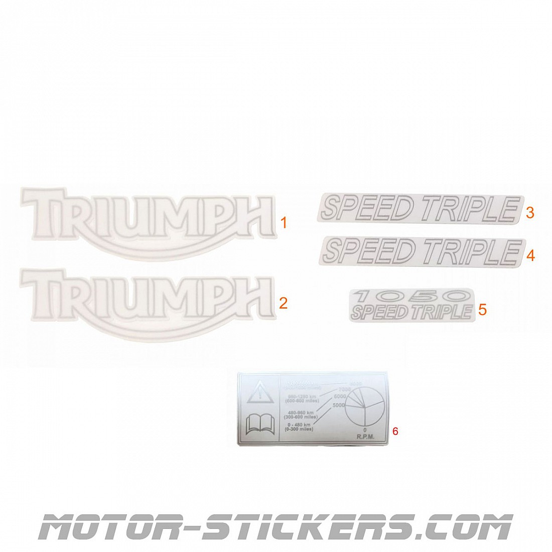 Triumph Speed Triple '06-2010 decals