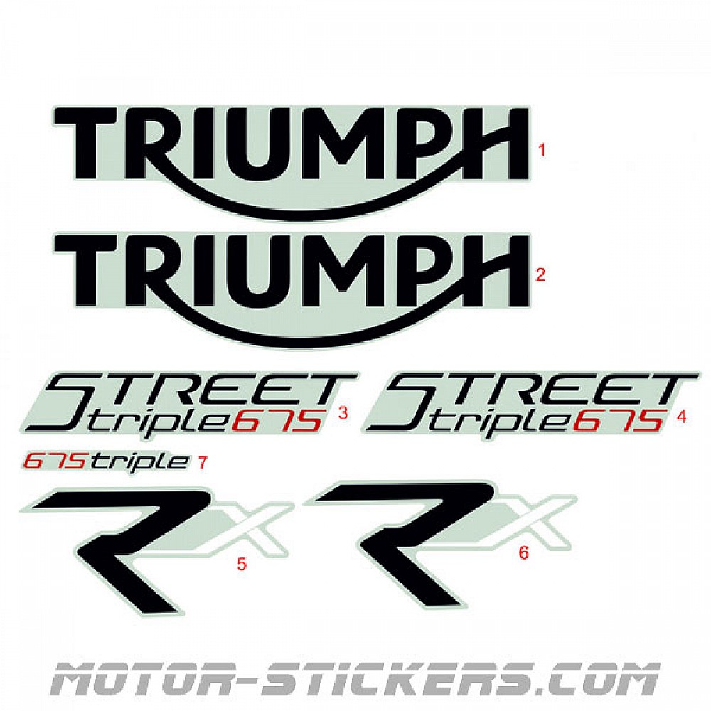 Triumph Street Triple 675RX '15-2016 decals