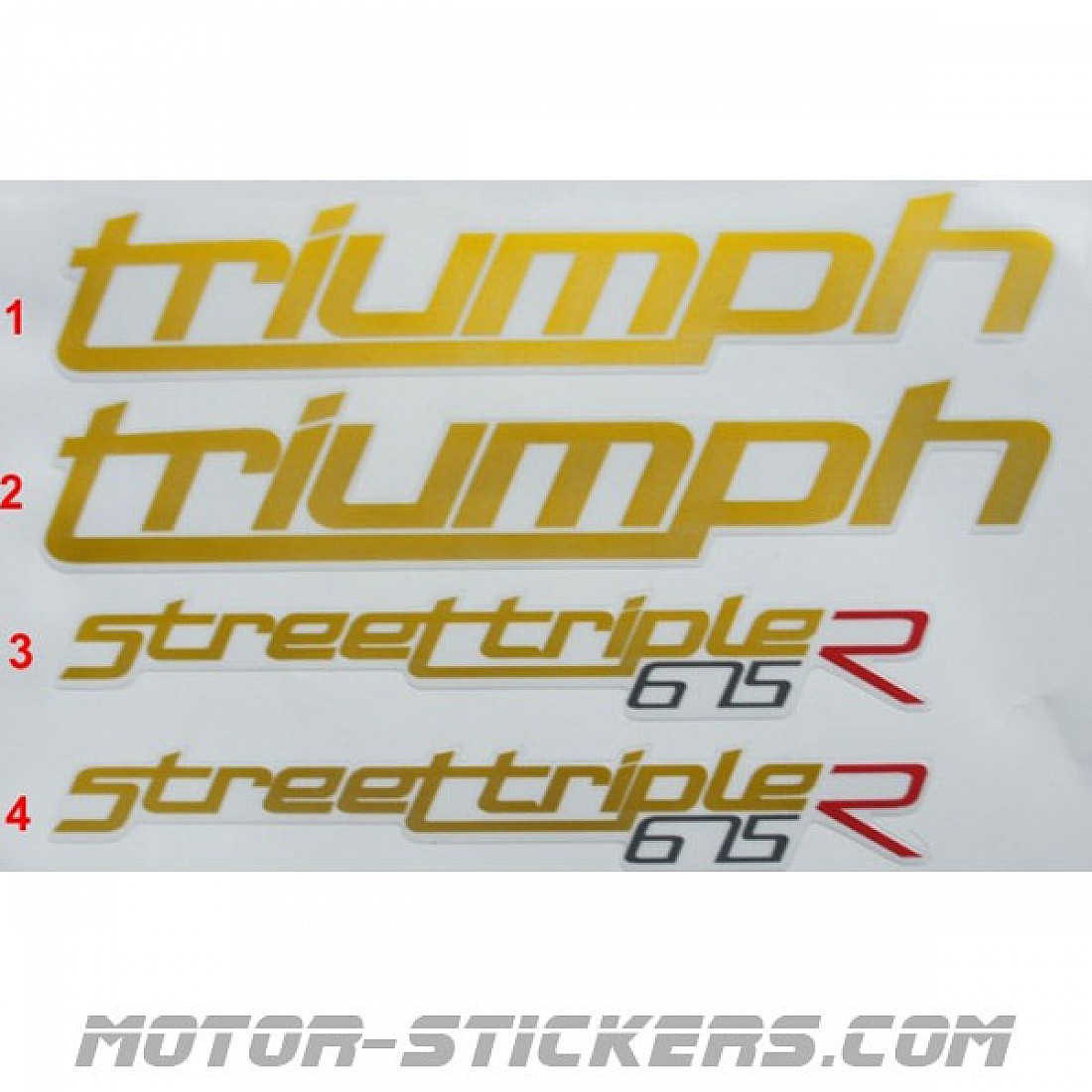 Triumph Street Triple R 2012 stickers