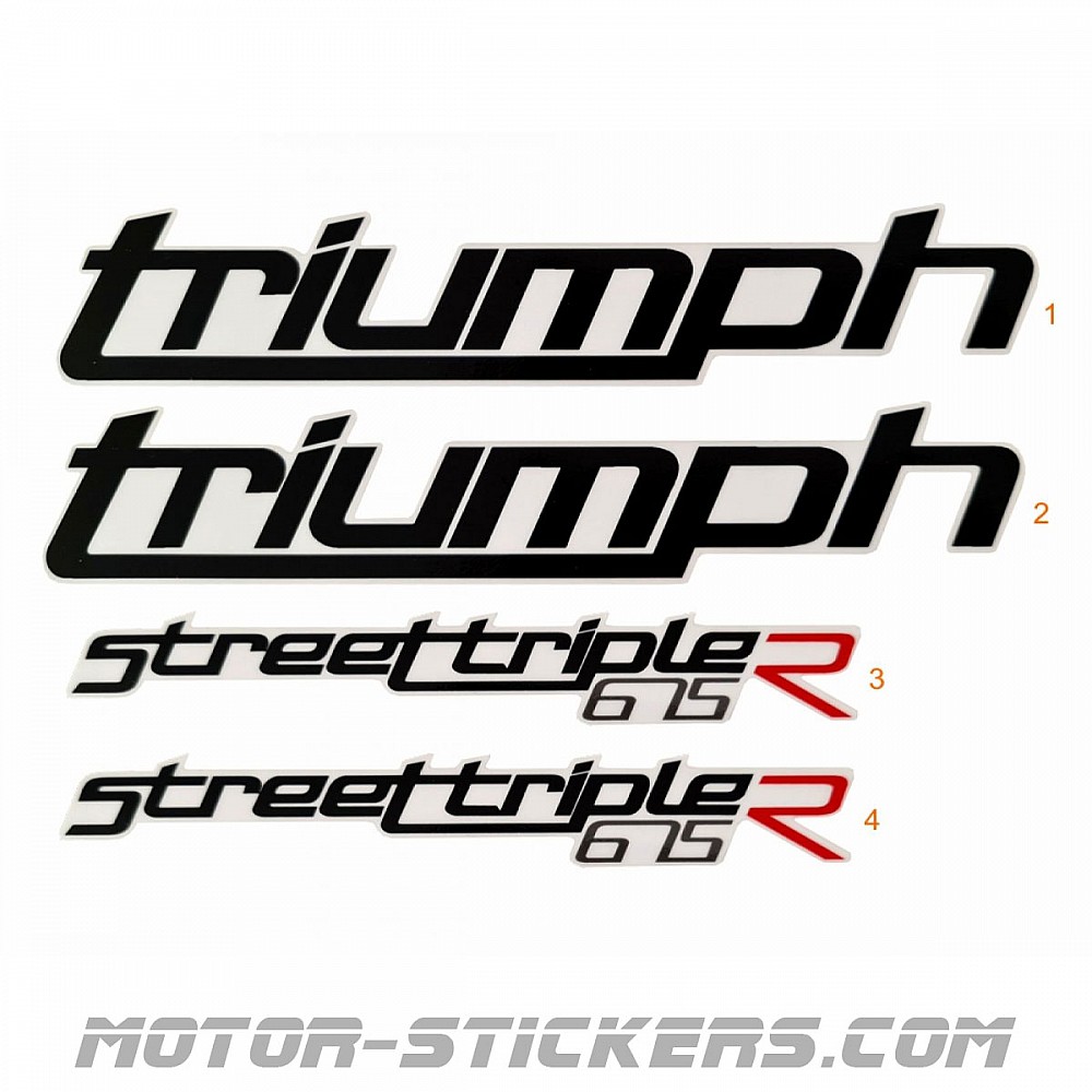 Triumph Street Triple R 2012 decals