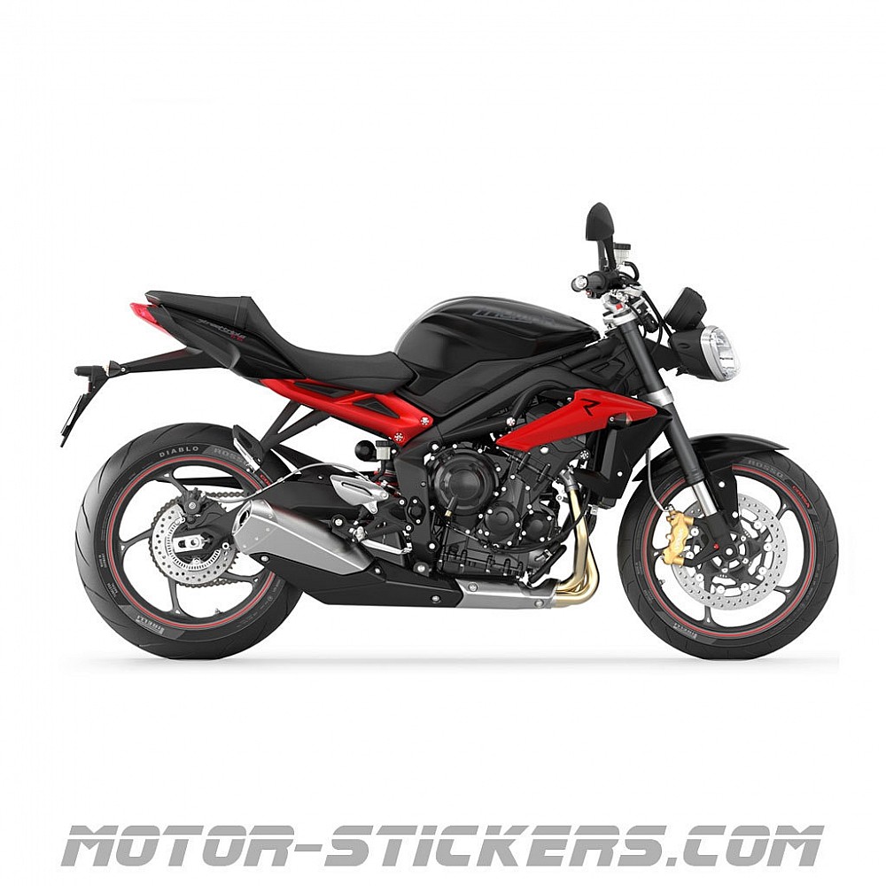 Triumph Street Triple 675 R 2015 autocollants