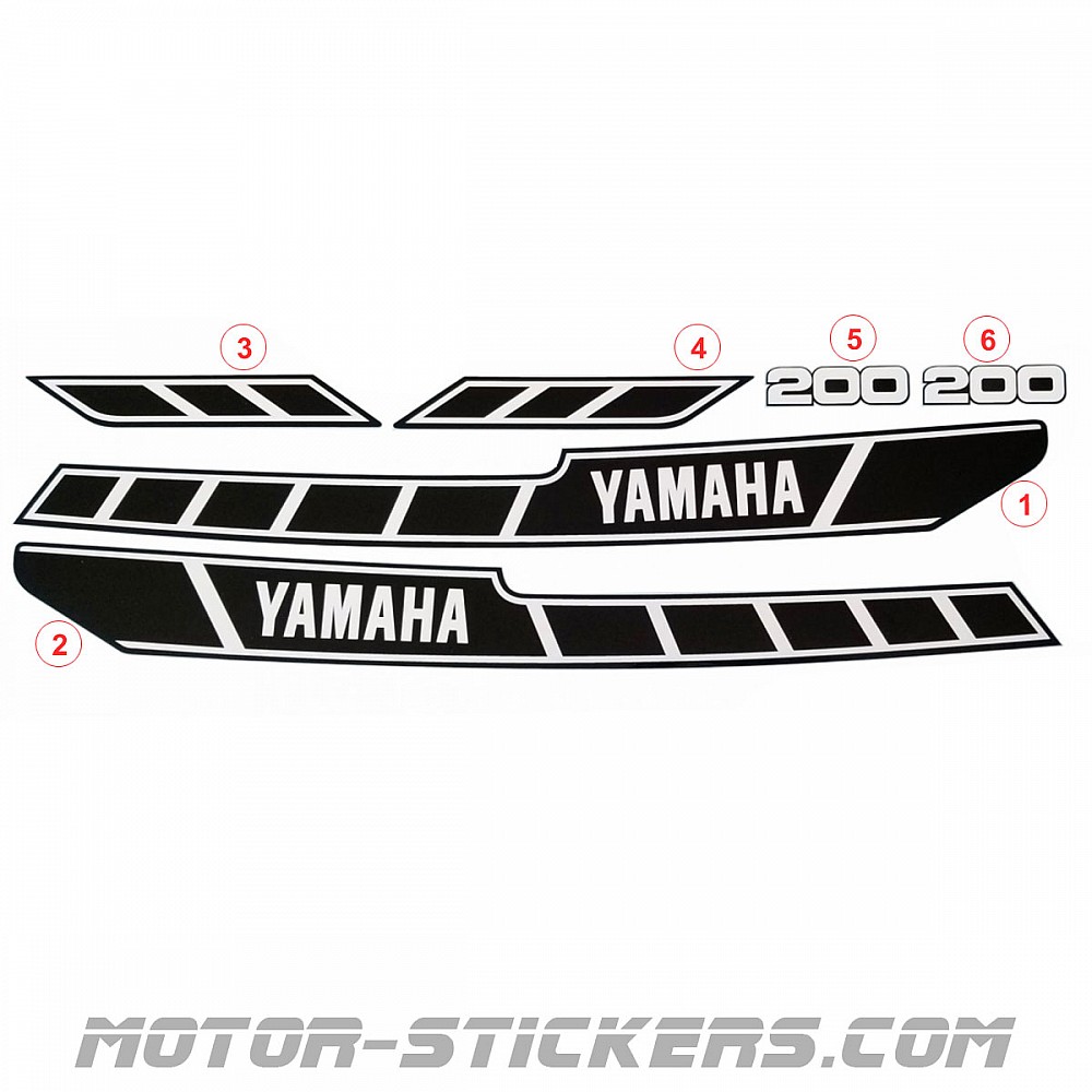 Yamaha RD 200DX 1976-1980 decals
