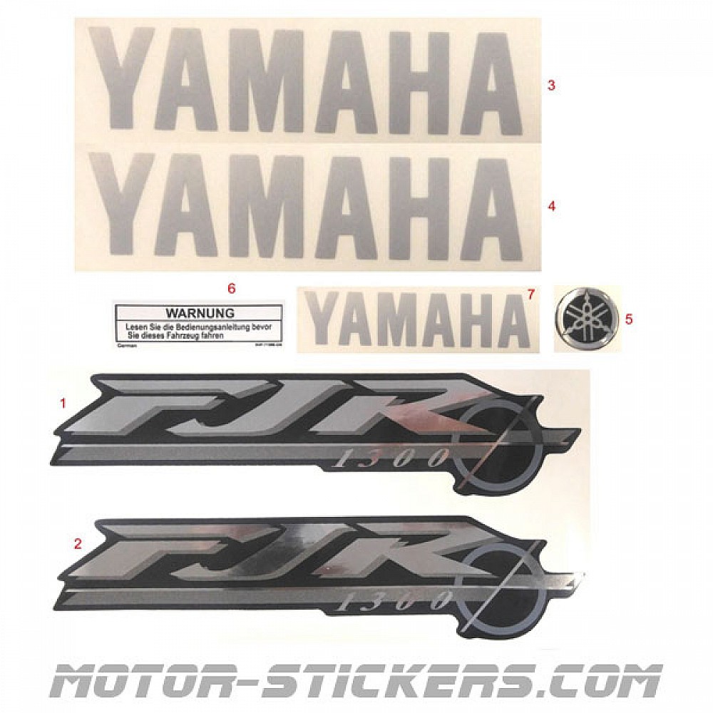 Yamaha FJR 1300 '01-2002 decals