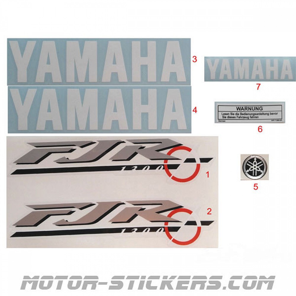 Yamaha FJR 1300 '01-2002 decals