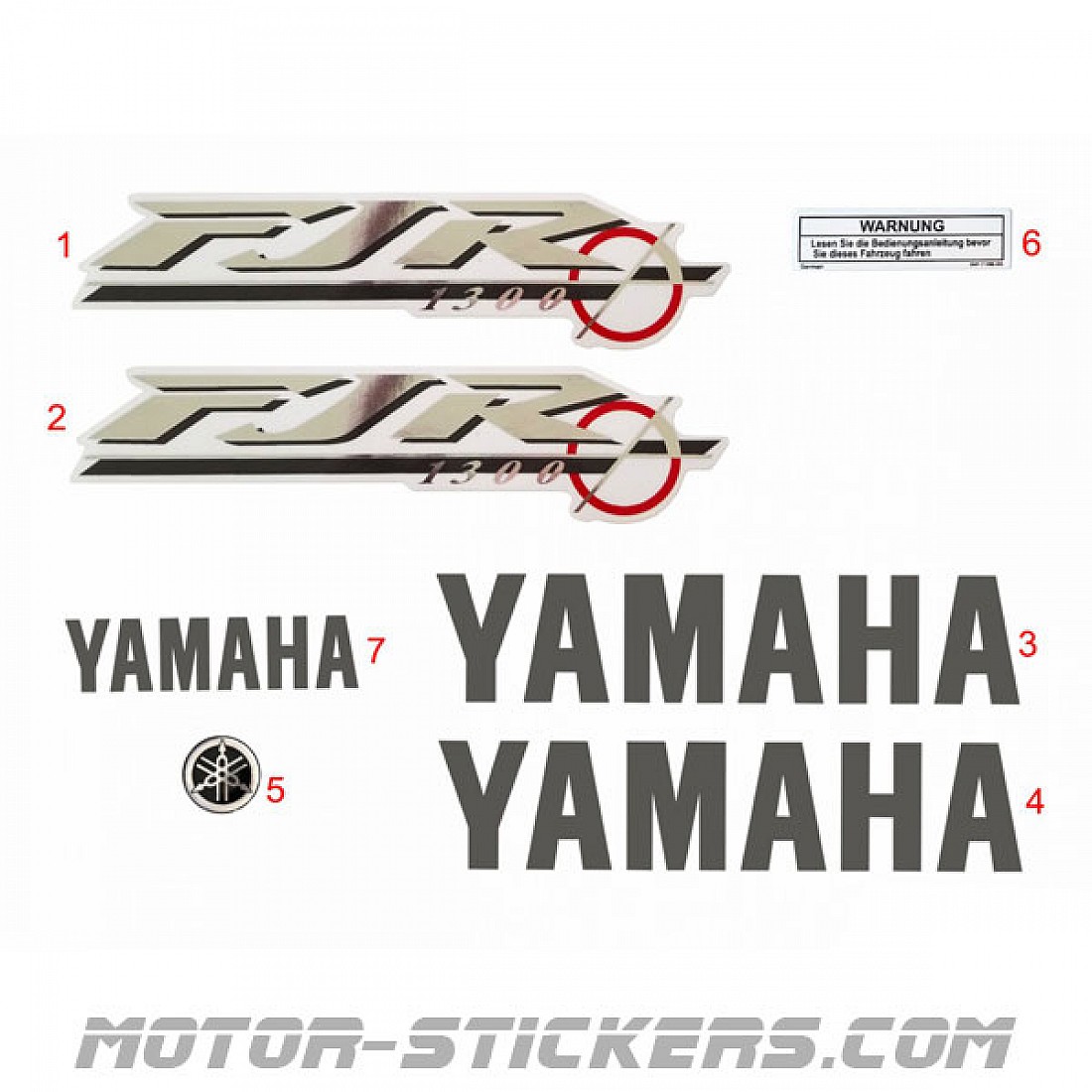 Yamaha FJR 1300 '01-2002 decals
