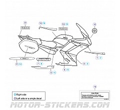 Yamaha FJR 1300 2009 decals